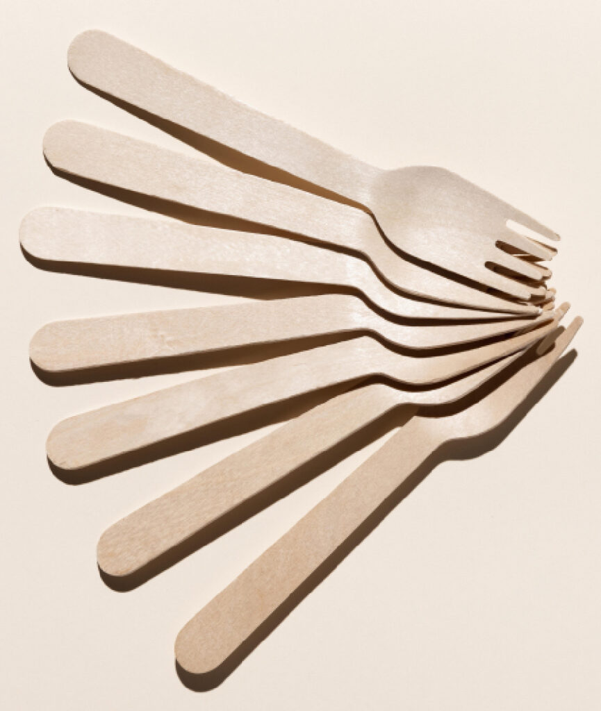 Eco-friendly biodegradable disposable 140mm wooden fork (Pack of 100 ...