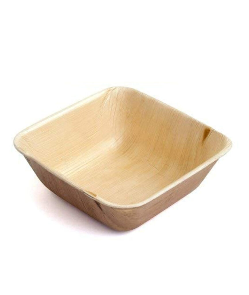 Eco-friendly disposable areca deep square bowl (Pack of 100) – amnotplastic