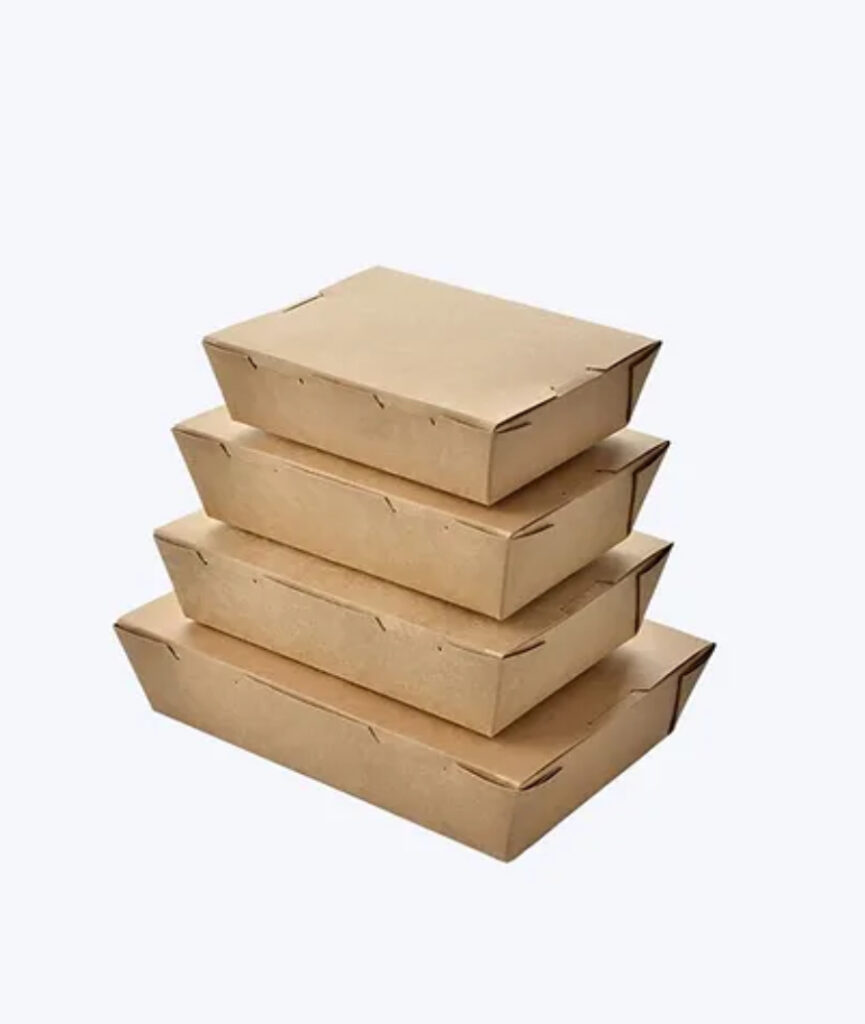 Eco-friendly disposable food grade kraft paper food packaging box (Pack ...