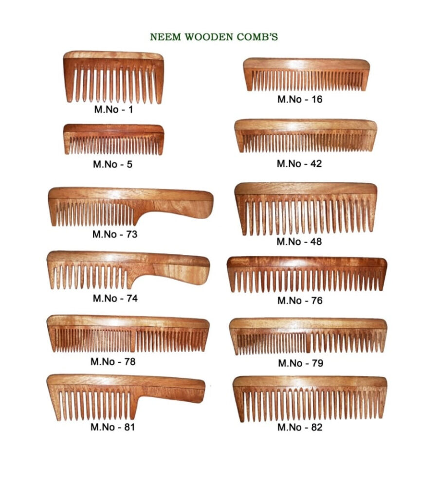 Eco-friendly natural soft neem wood comb – amnotplastic – amnotplastic